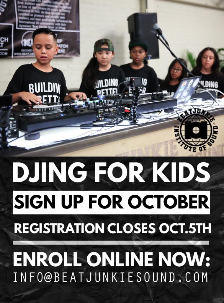 “DJING FOR KIDS” AT THE BEAT JUNKIE INSTITUTE OF SOUND! SIGN UP FOR ...
